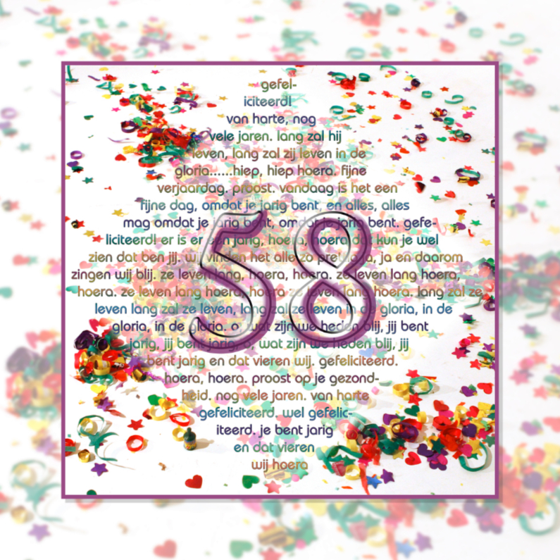 58 txt4 - Verjaardagskaarten - Kaartje2go
