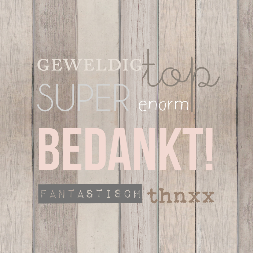 Bedankkaartjes maken - Mooie bedankkaart van Kaartje2go