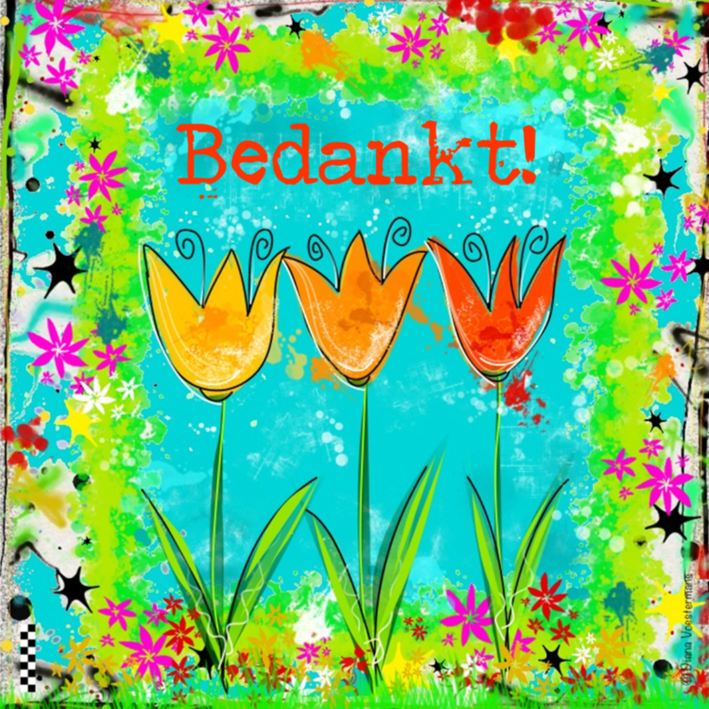 Bedankkaartjes maken - Mooie bedankkaart van Kaartje2go