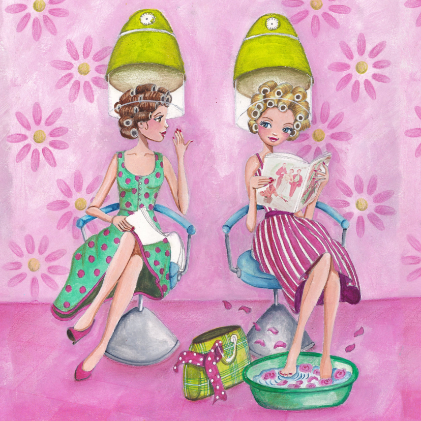 Best Friends Forever Kapper Illustratie - Vriendschap kaarten - Kaartje2go