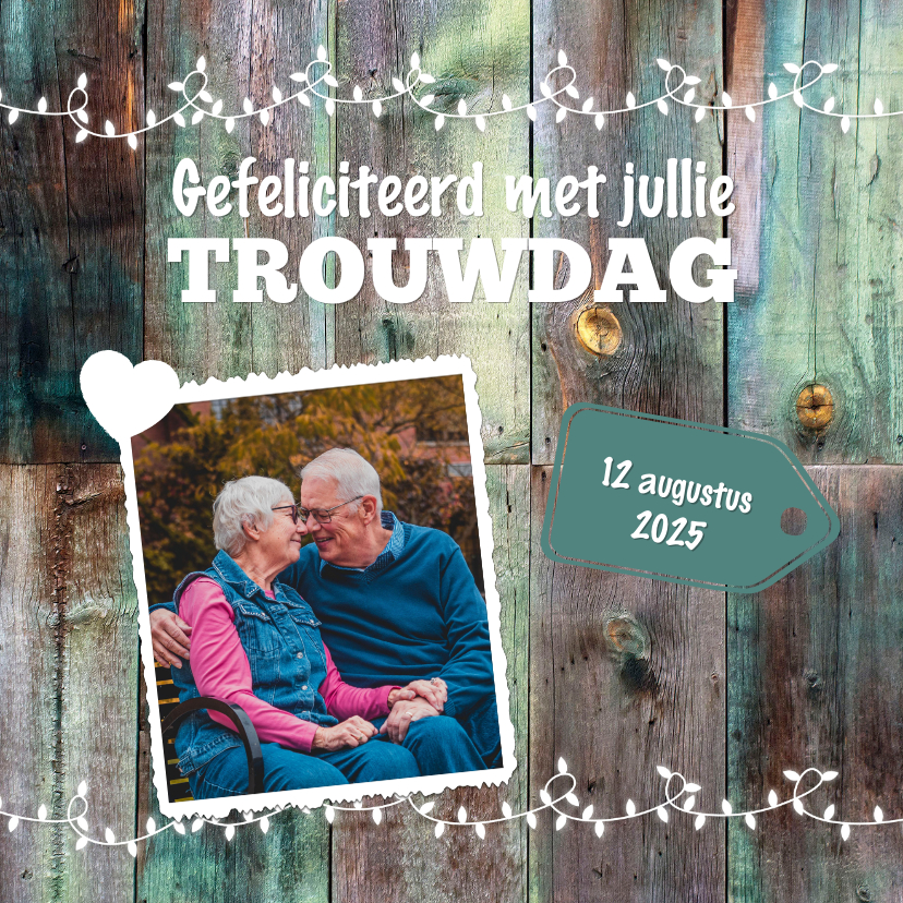 Felicitatie trouwdag-isf - Felicitatiekaarten - Kaartje2go