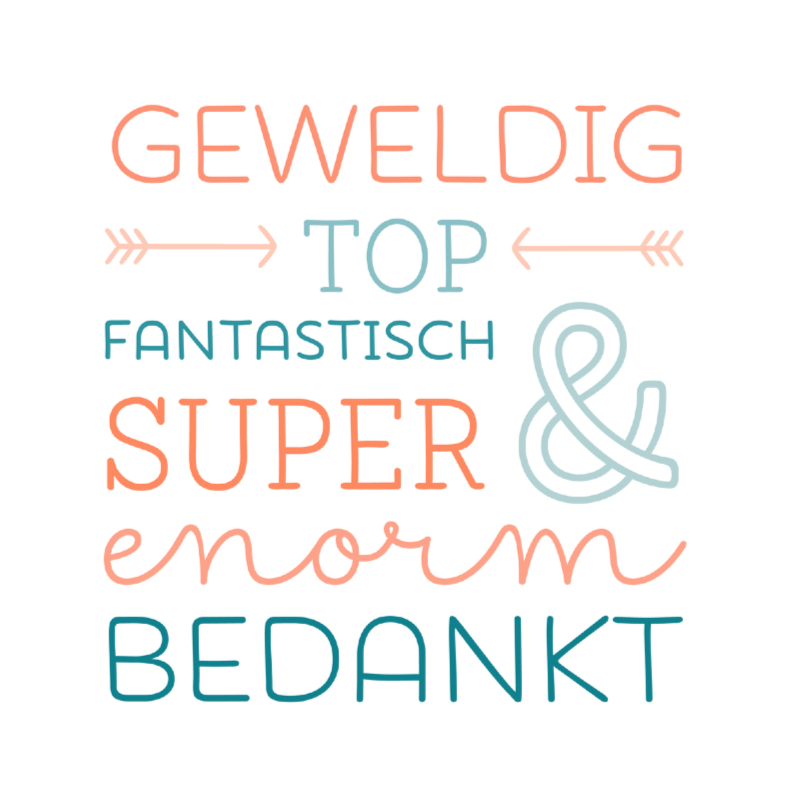 Bedankkaartjes maken - Mooie bedankkaart van Kaartje2go