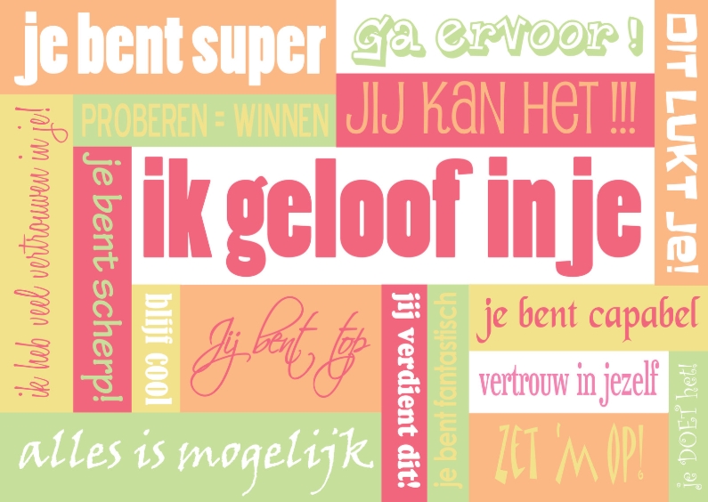 Ik geloof in je - Coachingskaarten - Kaartje2go Ik geloof in je - Coachingskaarten - Kaartje2go