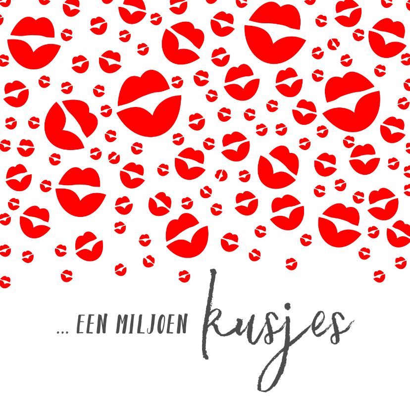 miljoen kusjes - Moederdag kaarten - Kaartje2go