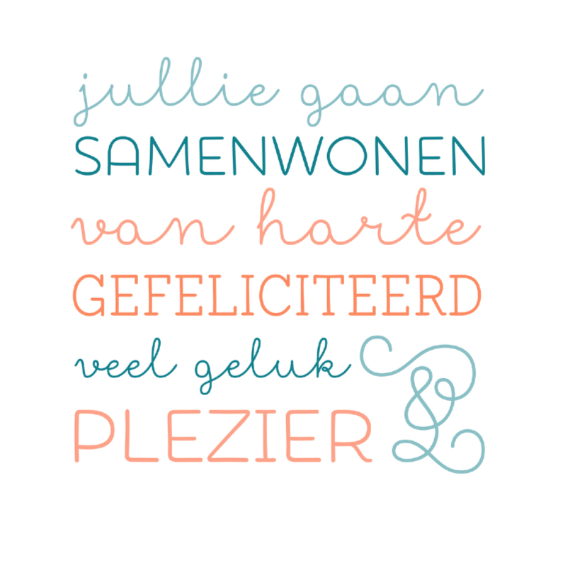 Samenwonen kaarten - samenwoonkaarten | Kaartje2go